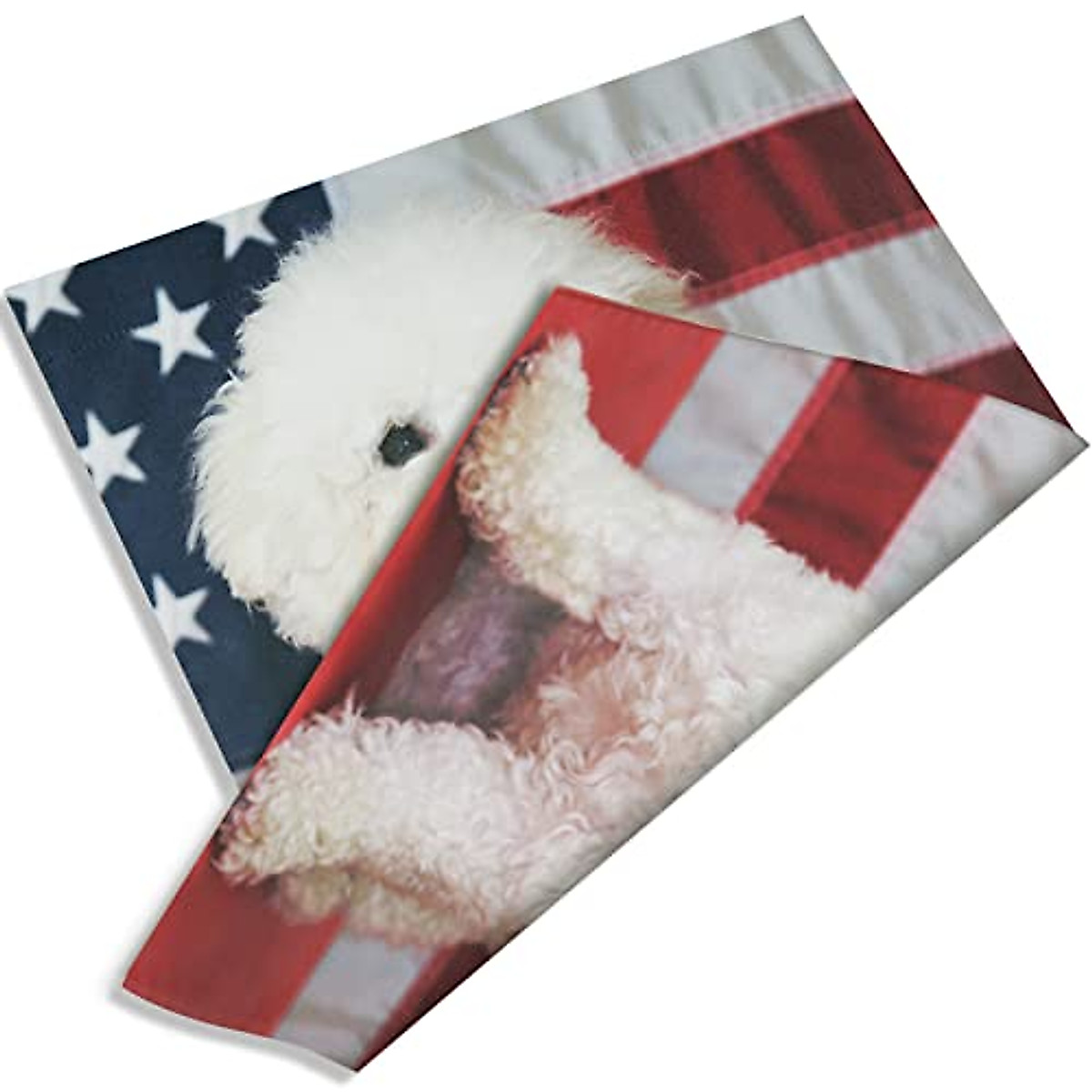 Bichon Dog Garden Flag Dog Holiday Flags Garden Flag 12 x 18 Inches for Yard, Garden and Home