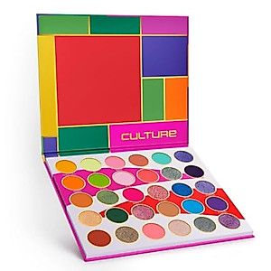 Juvia's Place Culture - Yellow, Greens, Purple, Chromatic, Eyeshadow Palette, Professional Eye Makeup, Pigmented Eyeshadow Palette, Makeup Palette for Eye Color & Shine, Pressed Eyeshadow Cosmetics