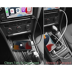 dé [MFi Certified & CarPlay Compatible] 1ft Short Lightning Cable, Short USB to Lightning Cable, Silicone Cable - Super Flexible & Soft, for iPhone 14/13/12/11/X/8/iPad