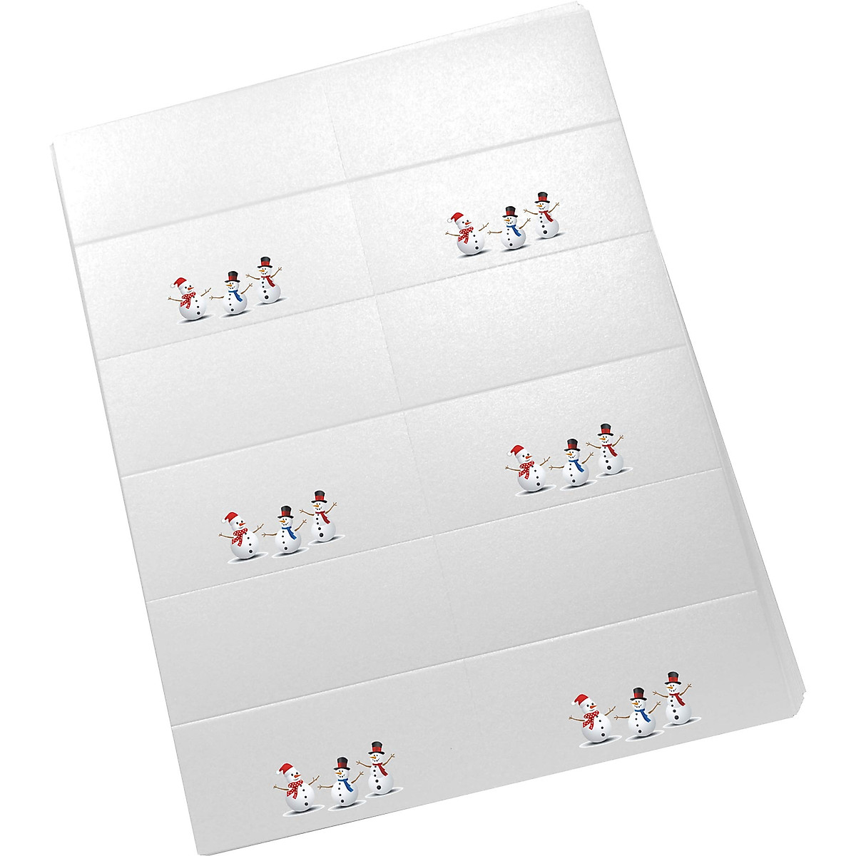 Holiday and Winter Snowman Printable Place Cards, Set of 60 (10 Sheets), Laser & Inkjet Printers - Wedding, Party, Dinner, and Special Events - Made in the USA