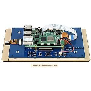 for Raspberry Pi 7inch Capacitive 800×480 Touch Display Screen with Protection Case 5MP Front Camera and DSI Interface for Raspberry Pi 4 Model B @XYGStudy (7inch DSI LCD (with cam and case))