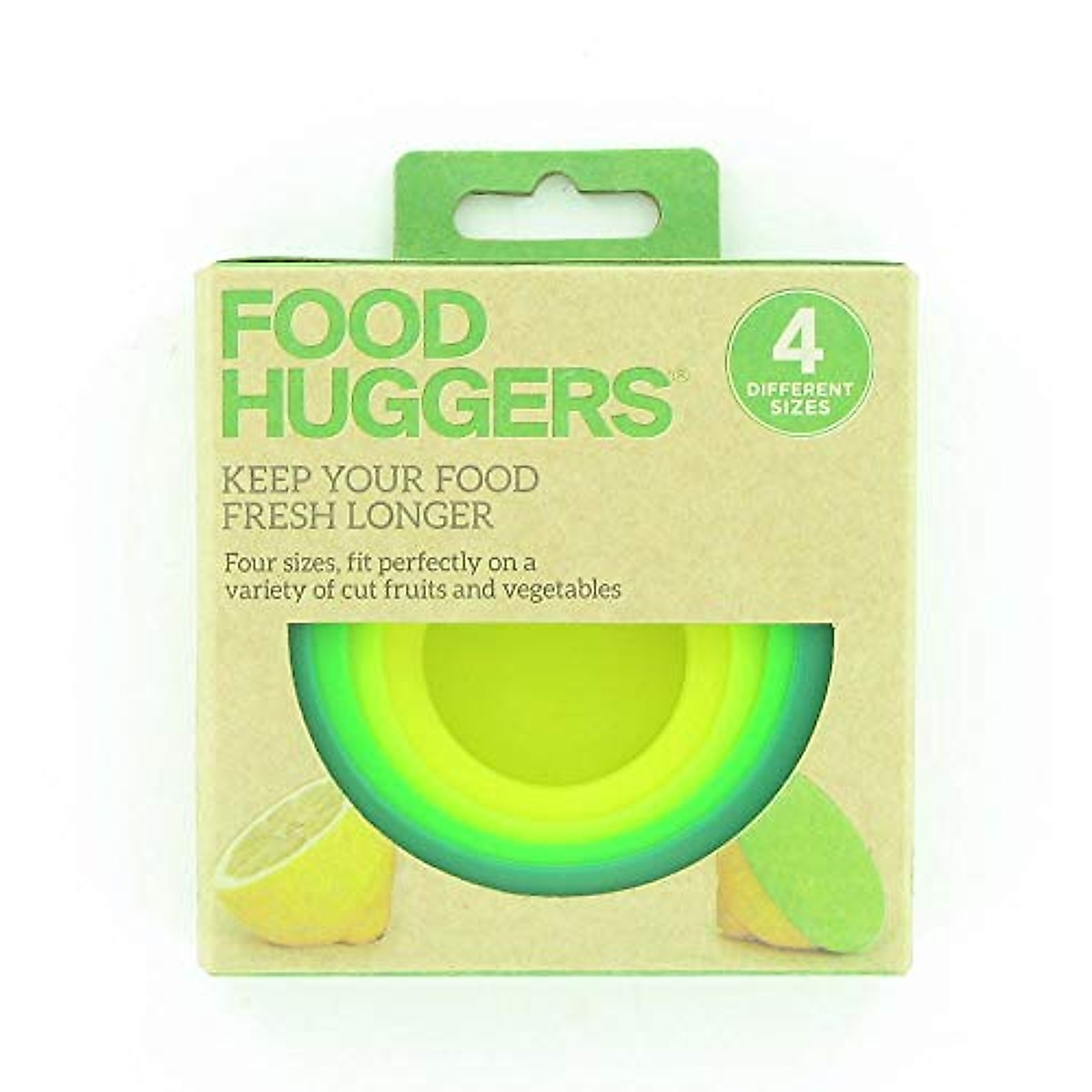 Hoan Silicone Food Huggers, Set of 4, Assorted