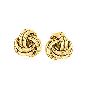 Ross-Simons 14kt Yellow Gold Love Knot Stud Earrings