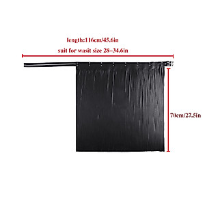 Ayliss Women Tassel Fringe Skirt Belt Punk Waist Dress Belt Vintage PU Leather Waistband Rocker Dance Performance Costume (Black)