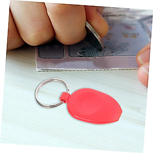 CORHAD 5pcs Scratch Plastic Chain Links Stickers Tickets Scrapers Label Scraper Horseshoe Charms for Crafting Scraper for Pottery Tickets Scraper Tools Paper Jam Lucky