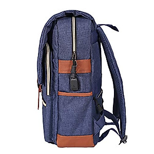 Rockland Heritage USB Laptop Backpack, Blue, Large