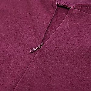 GRACE KARIN Women Sleeveless A Line Wedding Guest Dress Lace Fit and Flare Swing Dress XL Purple Red