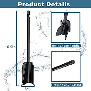 Resin Mixer Paddles, LEEHON Epoxy Mixer Attachment, Reusable Paint, Resin Mixer Paddle to Mix Epoxy Resin, Paint, Ceramic Glaze - Paint Mixer for Drill (4 Pcs)