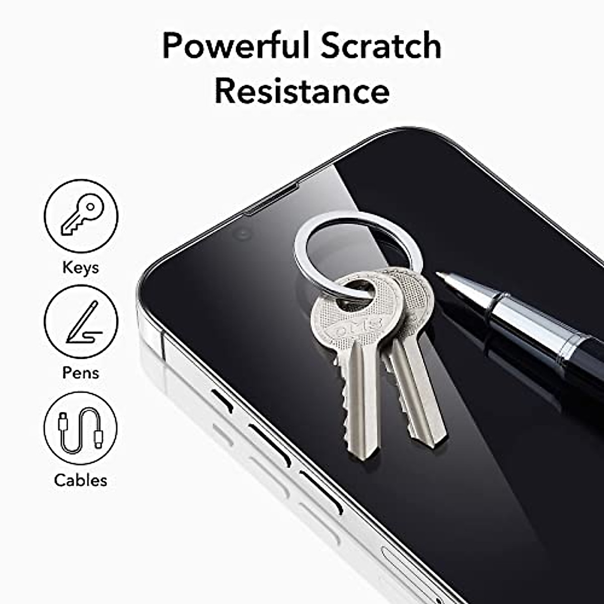 ESR Tempered-Glass Screen Protector Compatible with iPhone 14 Plus and iPhone 13 Pro Max, with Easy Installation Frame, Military-Grade Protection, Ultra Tough, Scratch Resistant, 3 Pack