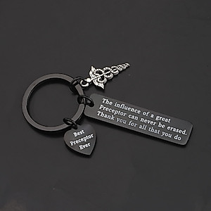 ENSIANTH Preceptor Gift Preceptor Keychain Nurse Preceptor Gift Teacher Preceptor Gift Best Preceptor Ever Gift (Preceptor Keychain BLK)