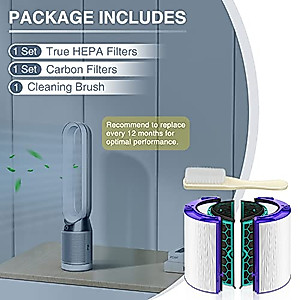 Replacement True Hepa Filter for Dyson HP04 TP04 DP04 TP05 DP05 Sealed Two Stage 360° Pure Cool Fan HEPA Filter & Activated Carbon Filter