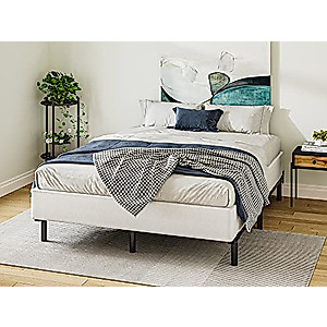 RLDVAY Box-Spring-Queen, 9 inch Metal Queen Box Spring Only, Heavy Duty Queen Size Box Spring with Fabric Cover, Easy Assembly, Non Slip, Noise Free