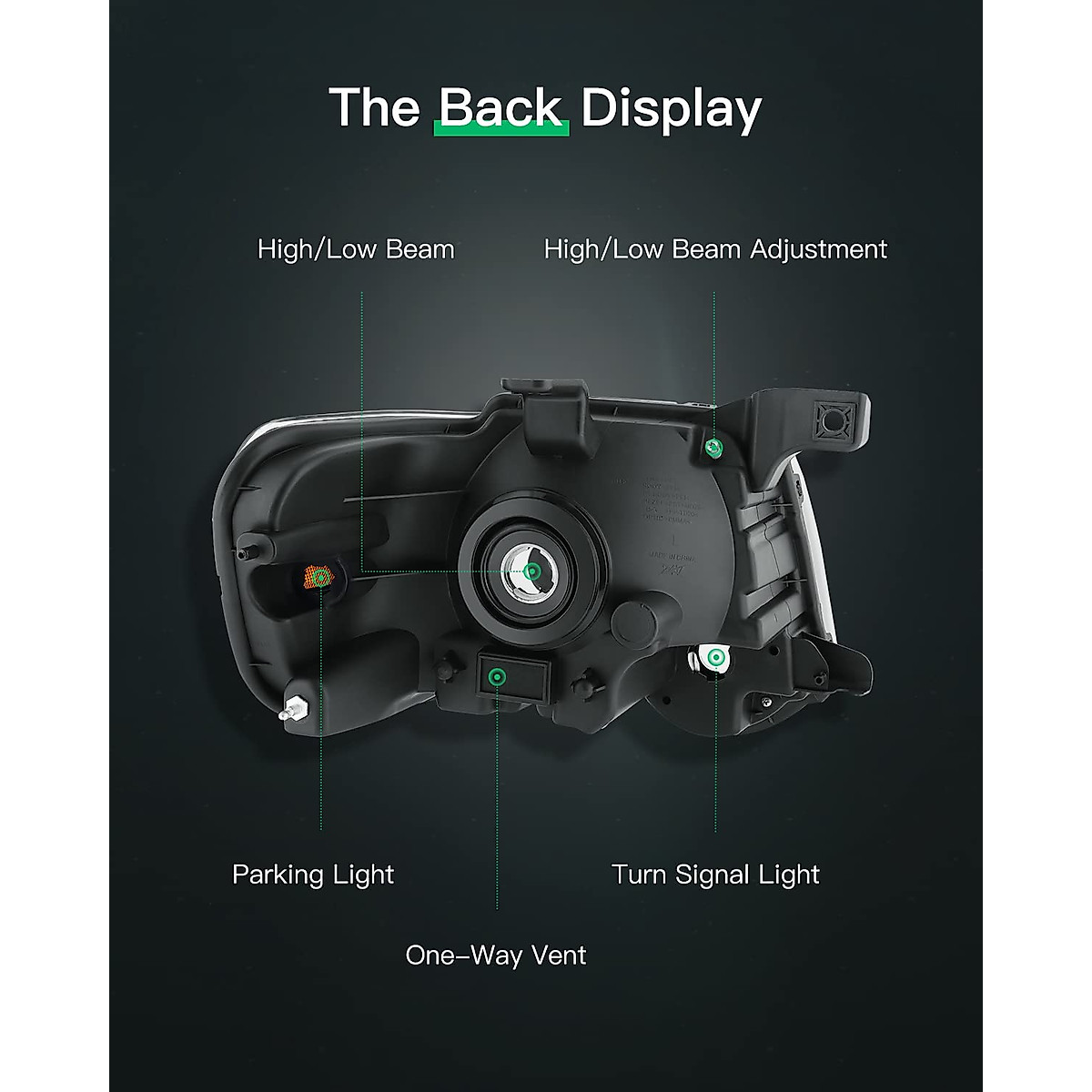 LSAILON Headlight Assembly Replacement Fit 2006-2010 For Ford For Explorer Black Housing Amber Reflector Clear Lens