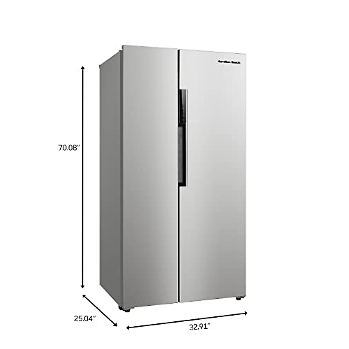Hamilton Beach HBF1558 15.6 Counter Depth Full Size Refrigerator, Side Doors, Stainless, 15.8 cu ft