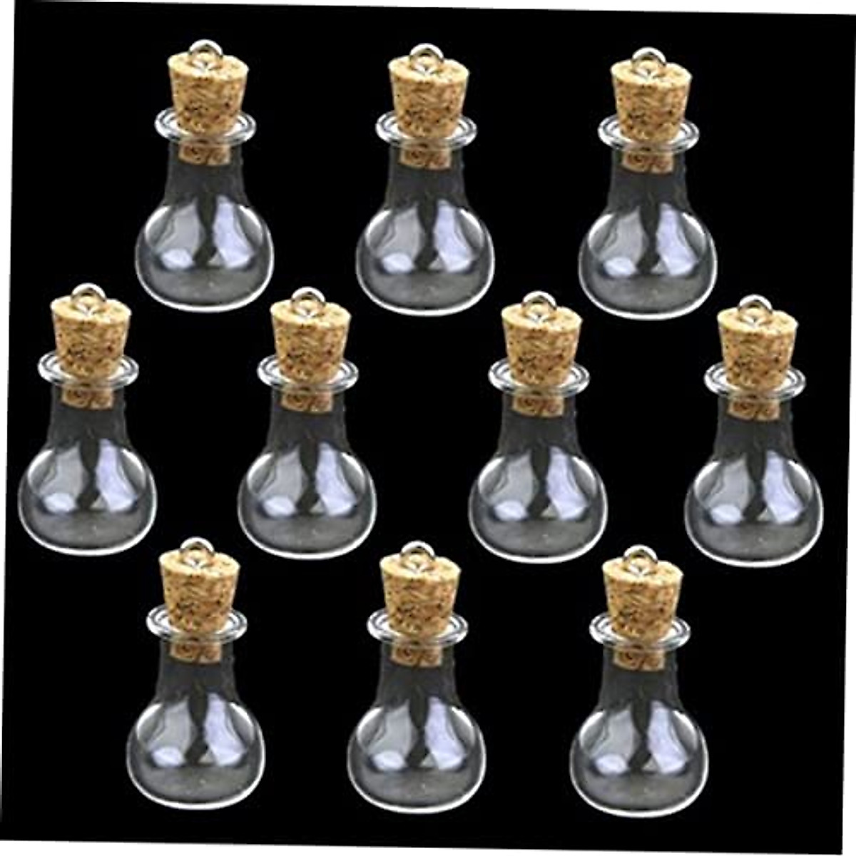 DECHOUS 2sets Small Bottle Alternative Mini Glass Bottle with Cork Cap Craft Diy for Home Decor Friends 10pcs*2