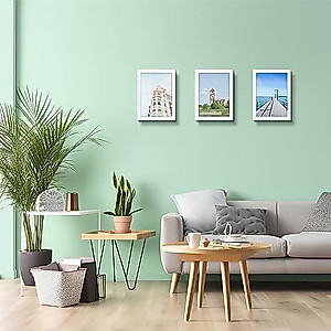 AUEAR, A4 Picture Frame White Set of 2, 8.3x11.7 Frame Wall Mounted Horizontal And Vertical