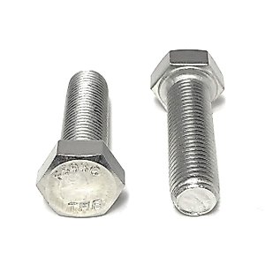 3/8-24x1-1/4 Stainless Steel Hex Cap Screws FT Hex Bolts 18-8 (UNF) FINE Thread (10 pcs)