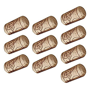 10PCS Straight Corks，7/8×1 3/4 Inch Healthy Eco-friendly Natural Wine Corks With Patterns，Use for Wine Corks ，Bottle Stoppers，DIY Projects