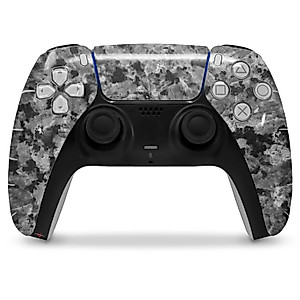 WraptorSkinz Skin Wrap compatible with Sony PS5 DualSense Controller Marble Granite 02 Speckled Black Gray (CONTROLLER NOT INCLUDED)