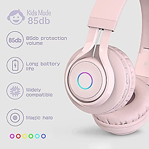 Kids Headphones Kids Bluetooth Headphones Wireless Wired Headphones Noise canceling Headphones for Kids for School Noise Cancelling Headphones for Kids