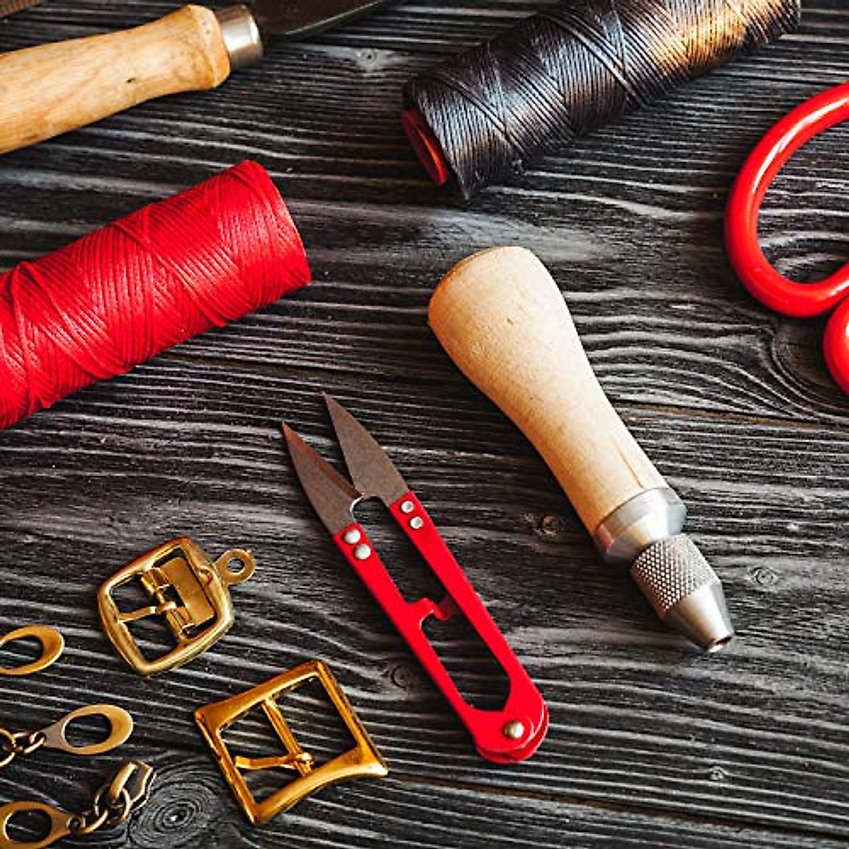 3 Pieces Sewing Scissors 4.7 Inch U Shape Yarn Thread Cutter Embroidery Small Snips Clippers Trimming Nipper for Sewing Stitch DIY Crafts Supplies, Random Color