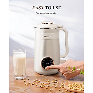 KIDISLE 8 in 1 Nut Milk Maker, 32oz Automatic Soybean Milk Machine for Homemade Almond, Oat, Coconut, Soy, Plant Based Milks and Non Dairy Beverages, with Delay Start/Keep Warm/Boil Water, Cream