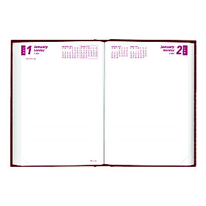 Brownline 2023 Traditional Daily/Monthly Planner, Untimed Journal, 12 Months, January to December, Perfect Binding, 7.5" x 5", Bright Red (CB387.RED-23)