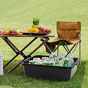 DynkoNA 8 Liter Plastic Bus Tub, Small Bus Box, 4-Pack