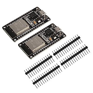 MELIFE 2 Pack for ESP32 ESP-32S Unassembled Development Board 2.4GHz Dual-Mode WiFi + Bluetooth Dual Cores Microcontroller Processor Integrated with ESP32s Antenna RF AMP Filter AP STA.