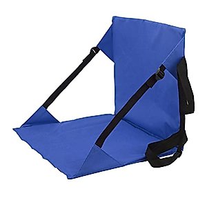 Okuyonic Folding Bleacher Cushion, Portable Oxford Cloth Folding Stadium Seat Lightweight Pearl Cotton for Lawn(Blue)