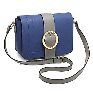 Women Vegan Leather Crossbody Shoulder Bags Designer Fashion Purses Structured Messenger Bags