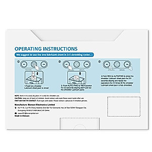BONSEN Paper Shredder Sharpening & Lubricant Sheets-Pack of 50