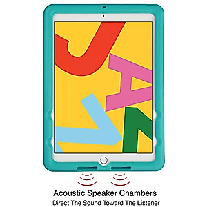 BobjGear Bobj Rugged Tablet Case for iPad 10.2 inch - 9th Gen (2021), 8th Gen (2020), 7th Gen (2019) Kid Friendly (Terrific Turquoise)