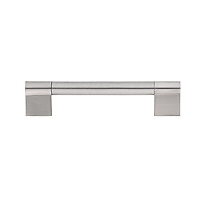 Richelieu Hardware BP527128195 Avellino Collection 5 1/16-inch (128 mm) Center-to-Center Brushed Nickel Modern Cabinet and Drawer Pull Handle for Kitchen, Bathroom, and Furniture