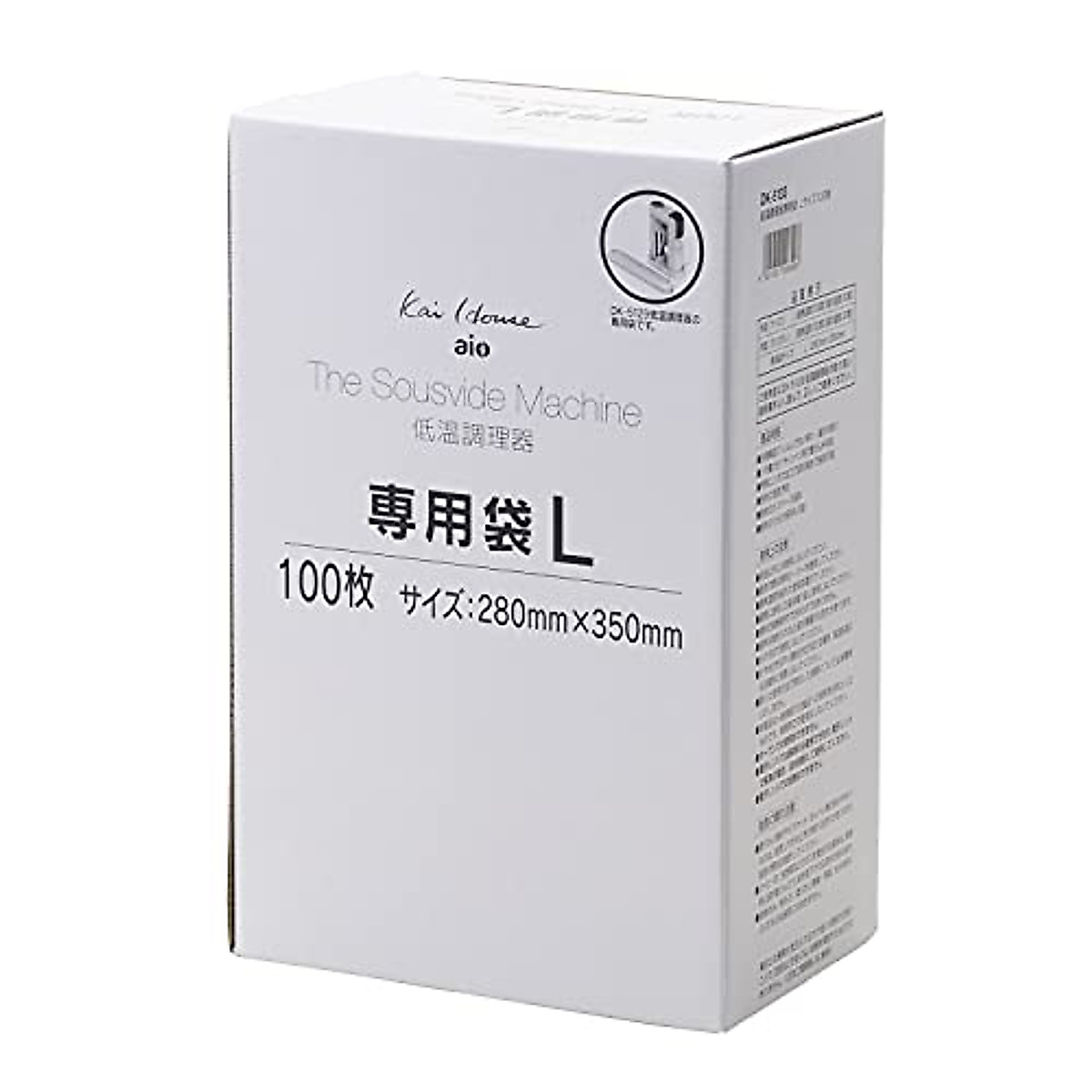 Kai Corporation Kai House DK5133 Kai House AIO sousvide Vacuum Bags, For Low Temperature Cooker, Large, Pack of 100