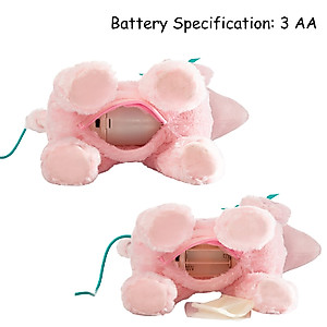 HollyHOME Plush Animated Puppy Poodle Puppy Dog Toy Pet with Remote Control Leash Walking,Barking and Waging Tails Electronic Puppy 12 Inches Gifts for Kids