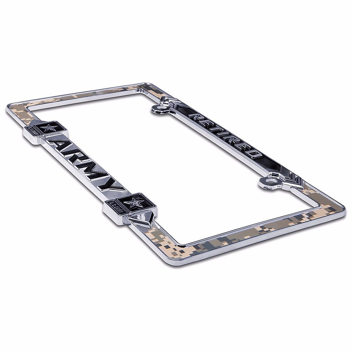 Army Retired 3D License Plate Frame