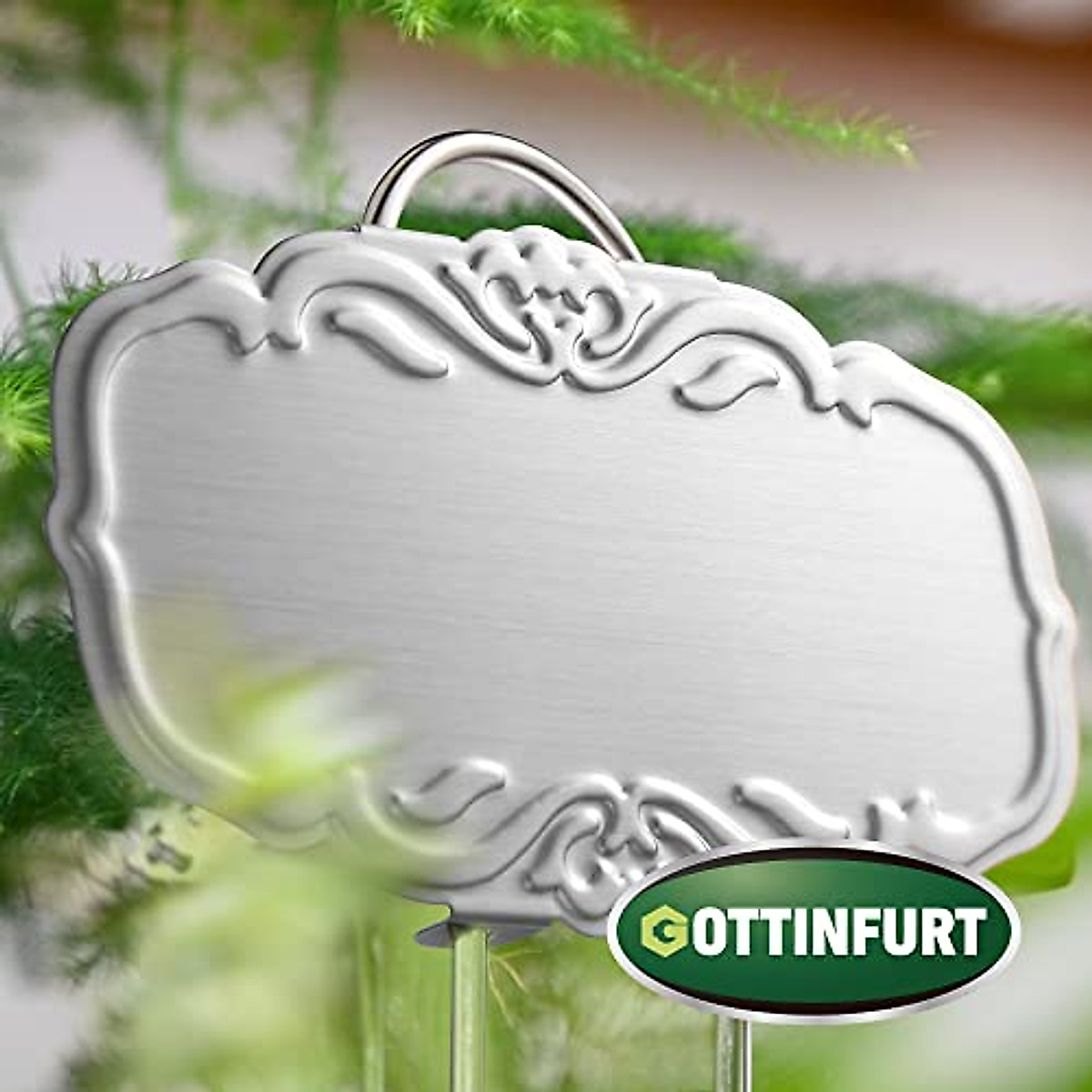 Updated Metal Plant Labels for Garden, 25 Pack Stainless Steel DIY Plant Markers Waterproof for Flowers, Vegetables, Seedlings