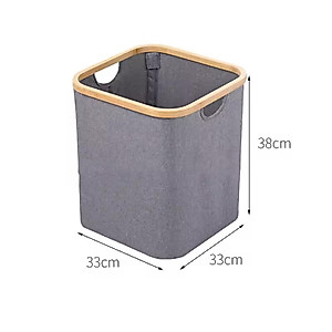 bamboo laundry storage basket,collapsible laundry basket With Handles,small laundry basket For Bathroom, Bedroom Dirty Clothes/Towels/Blankets/Toys Storage Bin 40L