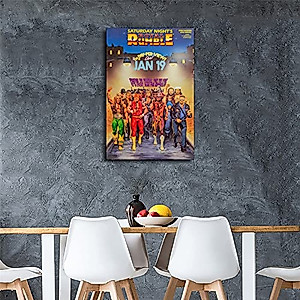 ZEEZFA Recreated The 1991 Royal Rumble Wrestlers Poster Decorative Painting Canvas Wall Art Living Room Posters Bedroom Painting 12x18inch(30x45cm)