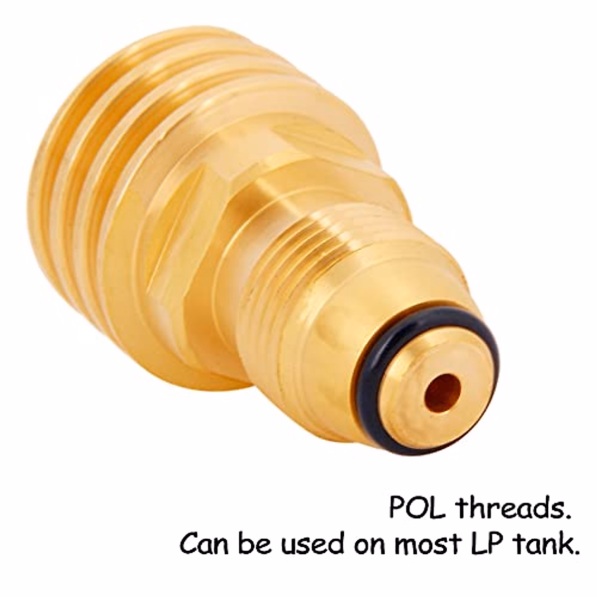 Uenede Brass Propane Tank Adapter Converts POL LP Tank Service Valve to QCC1/Type1 Hose or Regualtor Old to New Type Connection