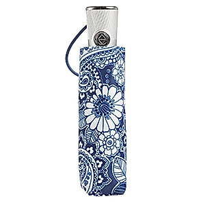 totes Womens and Mens Auto Open Close Compact Water Repellent Lightweight Umbrella