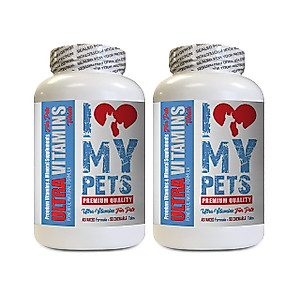 I LOVE MY PETS LLC Vitamins for Dogs Joints - PET Ultra Vitamins - Dogs Cats Health - Best Benefits - Dog Vitamin c - 180 Treats (2 Bottles)