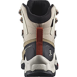 Salomon Quest Element Gore-TEX Hiking Boots for Women, Safari/Vanilla Ice/Mecca Orange, 10