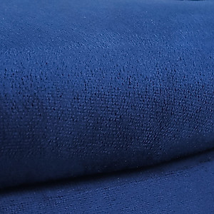 Homebeez 18.9" Round Velvet Storage Ottoman, Pre-Assembled Multi-Function Storage Vanity Stool, Button Tufted Accent Coffee Table with Golden Plate Base,Navy Blue