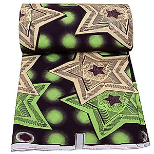 African Fabric 100% Cotton Ankara Kente Print Fabric 6 Yards for Party Dress 40FS1390