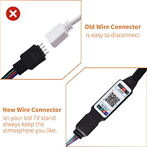 HOUAGI LED TV Stand for TVs up to 70 Inches, Modern Entertainment Center with Storage Drawers,TV Stands for Living Room Bedroom, White
