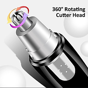 PARSMIC Nose Hair Trimmer for Men and Women Ear and Nose Hair Clipper Professional Painless Eyebrow and Facial Hair Trimmer Battery-Operated with Washable Head