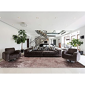 Vernal Machine Washable Anti Slip Area Rug Pet Friendly High Traffic Non-Shedding Rugs, Dustan Style Eco Friendly Carpets 6 X 9 (180x274cm), Beige