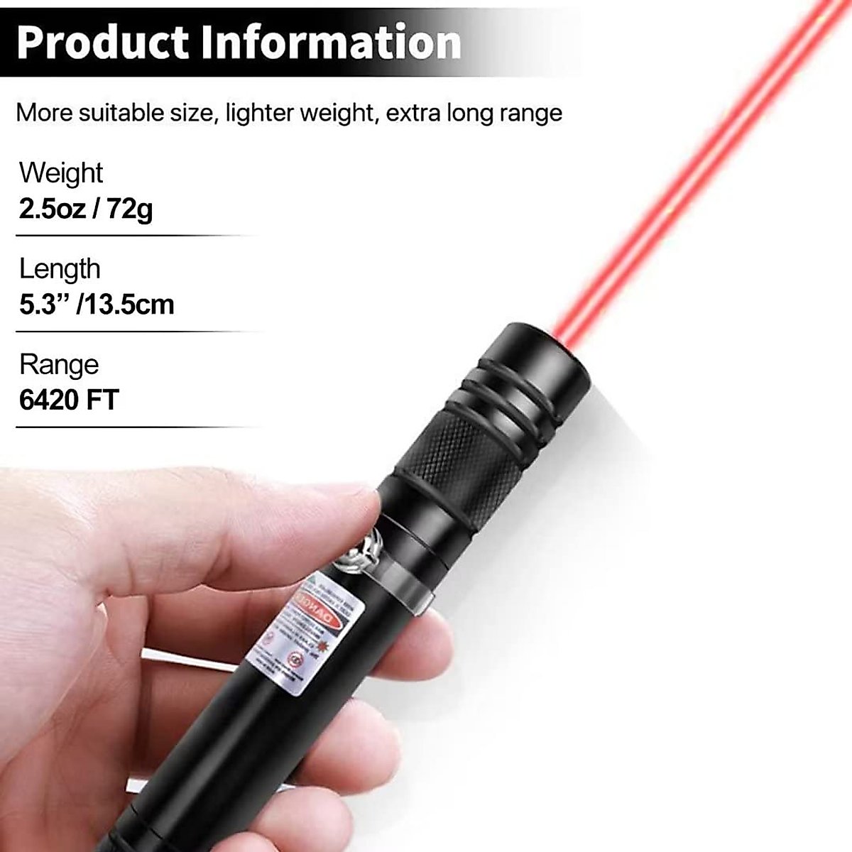Cowjag Laser Pointer, Long Range Red Laser Pointer,Laser Pointer High Power Pen, Red Pointer Rechargeable for Hiking, Cat Laser Toy USB Charge(Red Light)